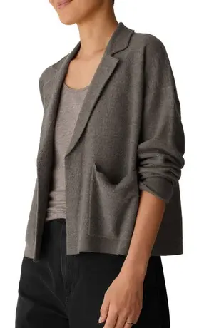 Eileen Fisher Notch Collar Cardigan