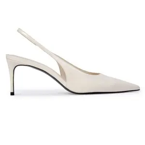 BLACK SUEDE STUDIO Jordyn 70 Pointed-toe Slingback Pumps - Coconut Leather