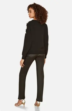 YUMI Sequin Embellished Knitted Jumper