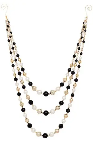 MARK ROBERTS Elegant Mix Bead Garland - Black