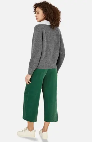 YUMI Collar Detail Knitted Jumper