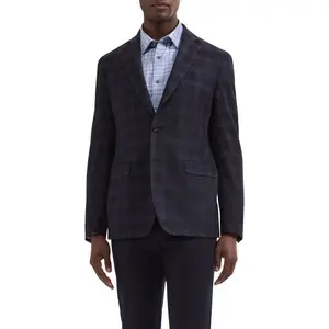 Bugatchi Two-button Wool Blend Blazer - Navy
