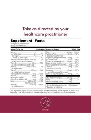 BARIATRIC ADVANTAGE Chewable Essential Multivitamin Without Iron 60 Count