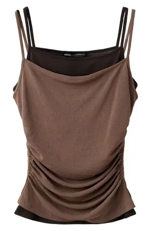 Mango Double-layered Draped Top