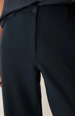 Eileen Fisher High Waist Straight Leg Pants - Maritime