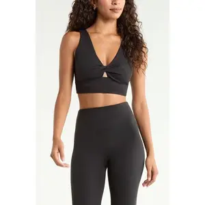 Zella Zen Twist Sports Bra - Black