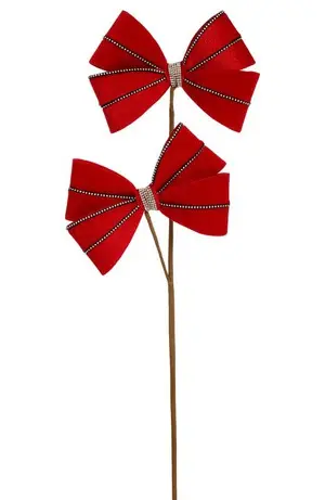 MARK ROBERTS Jewel Bow Spray - Red