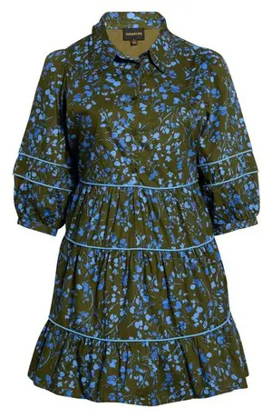 SUGARLIPS Retra Floral Tiered Cotton Dress
