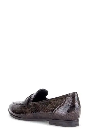 Gabor Rosalie Croc Embossed Leather Loafer