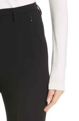 Akris Farrah Stretch Wool Flare Pants