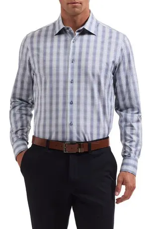 Bugatchi James Ooohcotton® Plaid Button-up Shirt - Slate