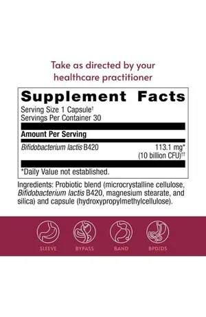 BARIATRIC ADVANTAGE Floravantage Control Probiotic Digestive Health Supplement 30 Count