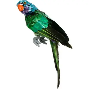 MARK ROBERTS Sequined Parrot Decor, Small - Green