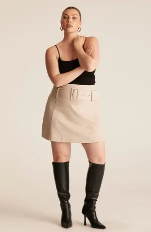 ESTELLE Rowan Belted Miniskirt