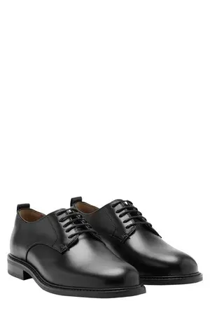 Mango Plain Toe Leather Derby