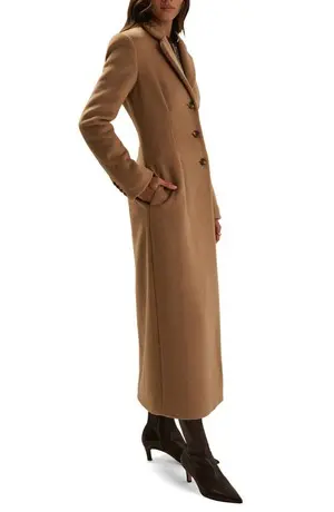 FAVORITE DAUGHTER The Metropolitan Wool & Cashmere Blend Coat - Camel