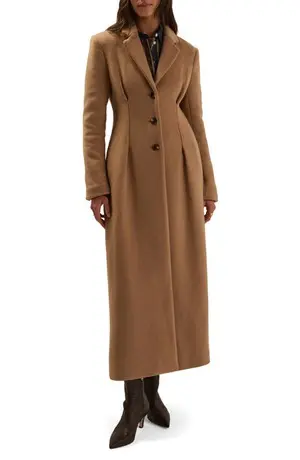 FAVORITE DAUGHTER The Metropolitan Wool & Cashmere Blend Coat - Camel