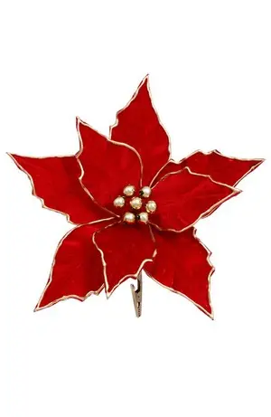 MARK ROBERTS Glitter Poinsettia - Red