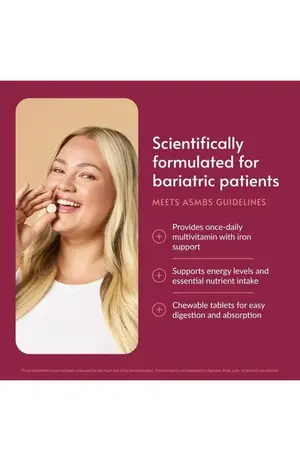 BARIATRIC ADVANTAGE Chewable Ultra Solo Iron Once-per-day Daily Multivitamin Tablets 90 Tablets