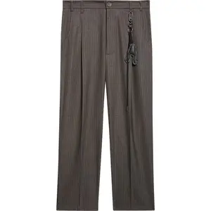 SONG FOR THE MUTE Loose Fit Pleated Flannel Pants
