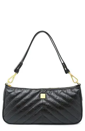 THINK ROYLN Enchanted Crinkled Leather Baguette Bag