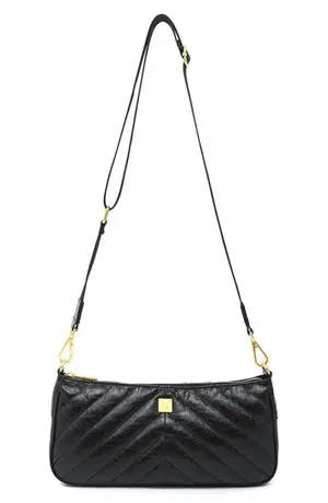 THINK ROYLN Enchanted Crinkled Leather Baguette Bag