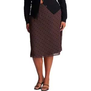 ESTELLE Sable Polka Dot Midi Skirt - Coco Polka