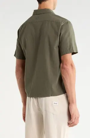 RHYTHM Grange Cropped Linen & Cotton Button-up Shirt