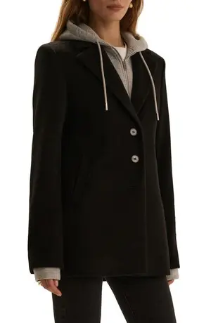 FAVORITE DAUGHTER Short Wool Blend Sport Coat