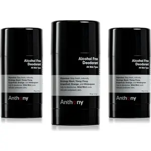 Anthony Alcohol Free Deodorants Multi-pack Of 3 - Blue