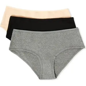 ETAM John 3-pack Cotton Shorties Grey Multicolor