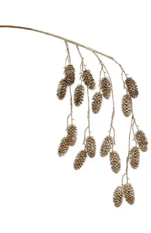 MARK ROBERTS Hanging Glitter Cone Spray - Brown
