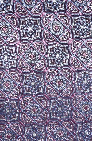 David Donahue Medallion Jacquard Silk Tie