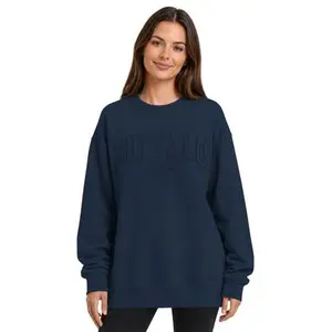 STARTER Buffalo Bills Athleisure Oversized Fleece Sweatshirt - Navy
