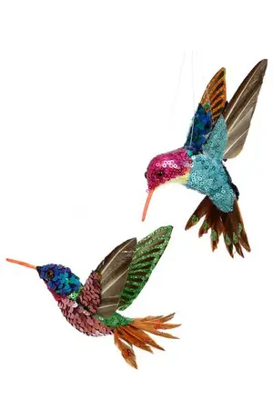 MARK ROBERTS Sequined Hummingbird - Blue