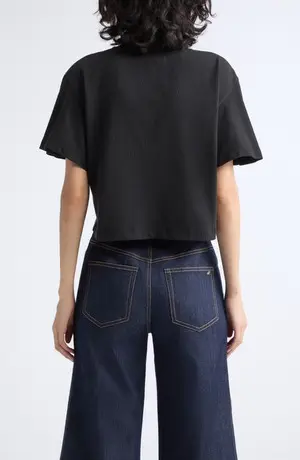 Cinq À Sept Orsa Flutter Sleeve Sequined Heart Graphic T-shirt