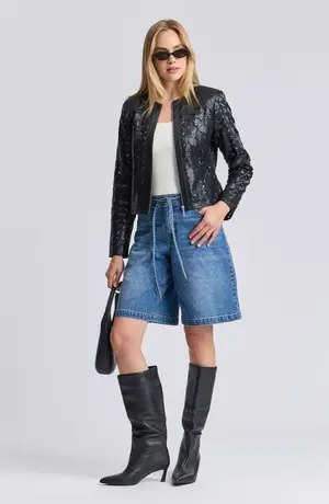 Bagatelle Laser-cut Faux Leather Jacket