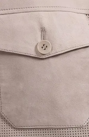 Bugatchi Perforated Suede Jacket