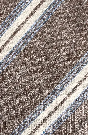 David Donahue Stripe Textured Silk Tie
