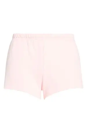 PACSUN Ultra Soft Fleece Shorts With Raw Edge Hem