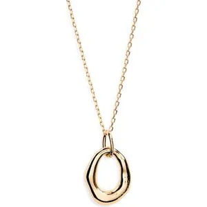 PANACEA Hammered Circle Pendant Necklace