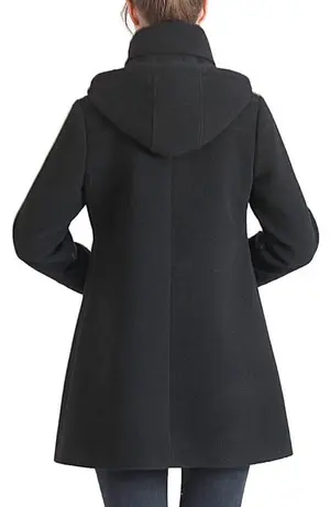 KIMI + KAI Aela Maternity A-line Hooded Wool Coat