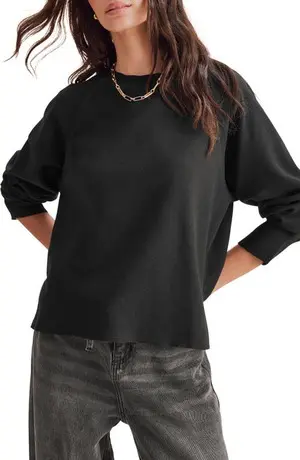 Splendid Winslow Raglan Sweatshirt Black