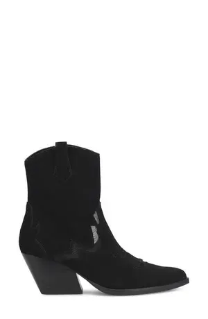 Kork-Ease® Dallas Western Bootie - Black Suede
