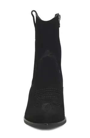 Kork-Ease® Dallas Western Bootie - Black Suede