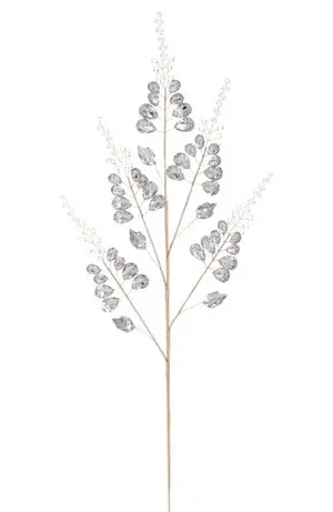 MARK ROBERTS Shimmer Leaf Bead Spray - Clear