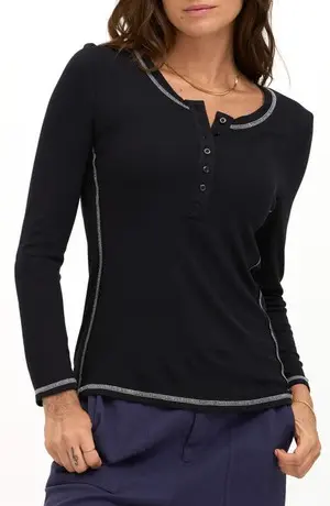 THREADS 4 THOUGHT Alida Feather Rib Henley