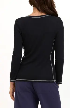 THREADS 4 THOUGHT Alida Feather Rib Henley