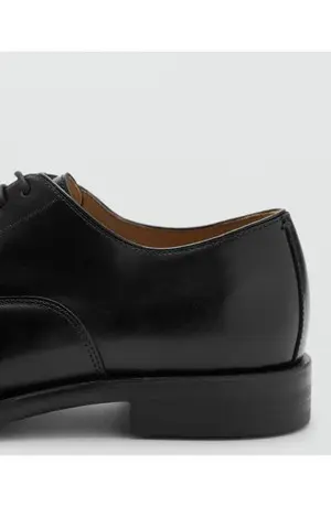 Mango Leather Oxford - Black