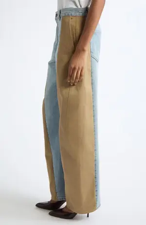 HAIKURE Clyde Colorblock Barrel Leg Jeans